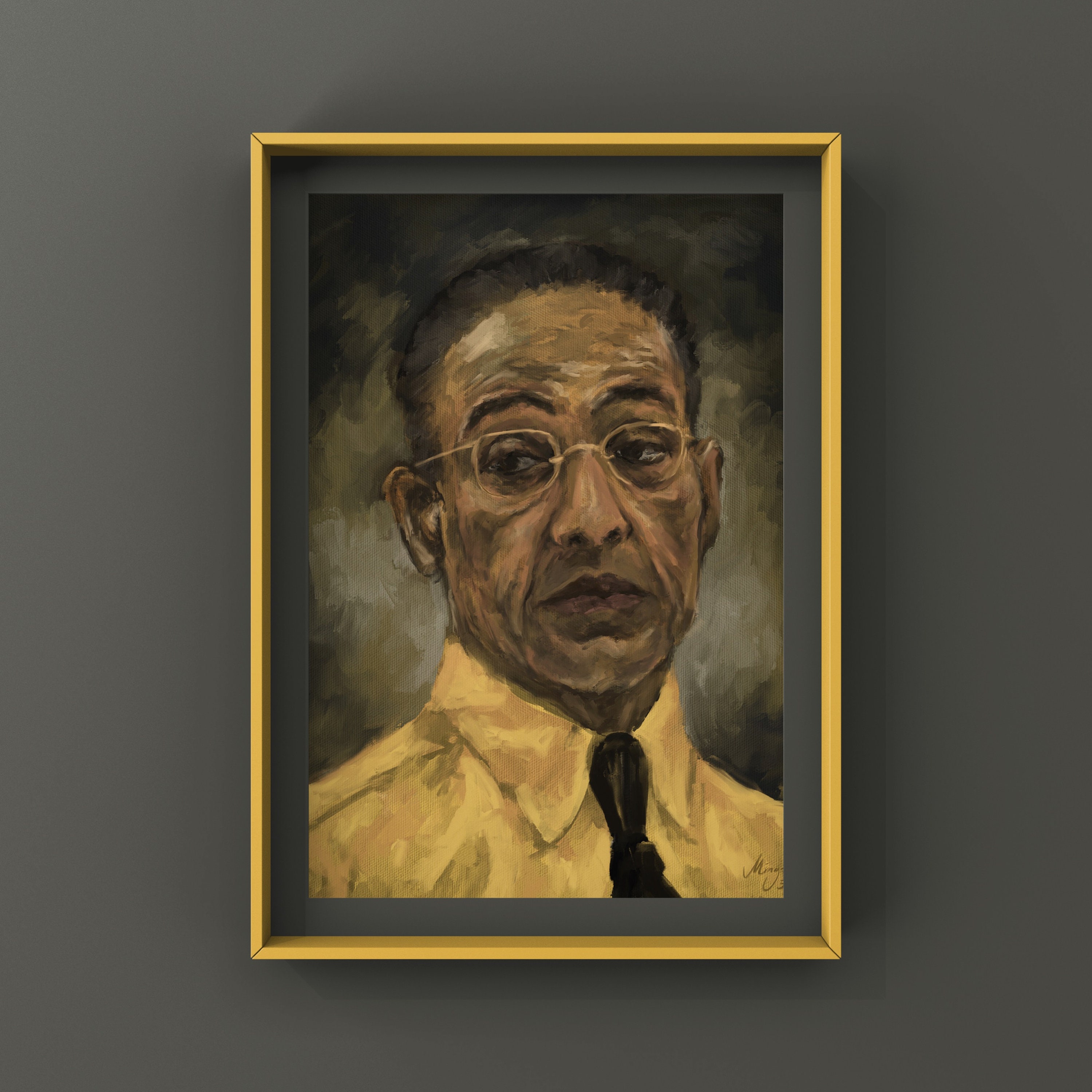 Breaking Bad Gus Fring Oil Portrait Better Call Saul Print - Etsy