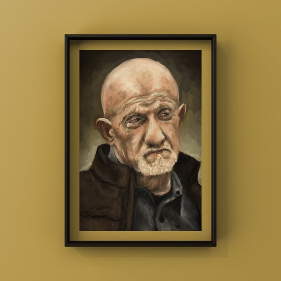 Breaking Bad Mike Ehrmantraut Oil Portrait Better Call Saul - Etsy