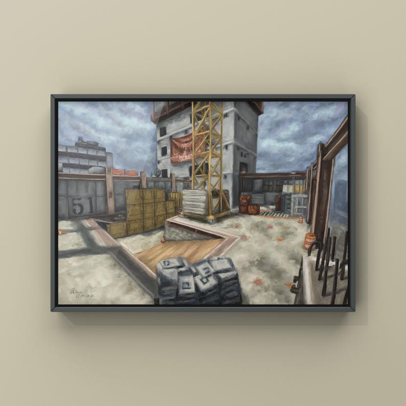 CSGO Vertigo Landscape Oil Painting | CSGO Merch | Postcard | CS2 ...