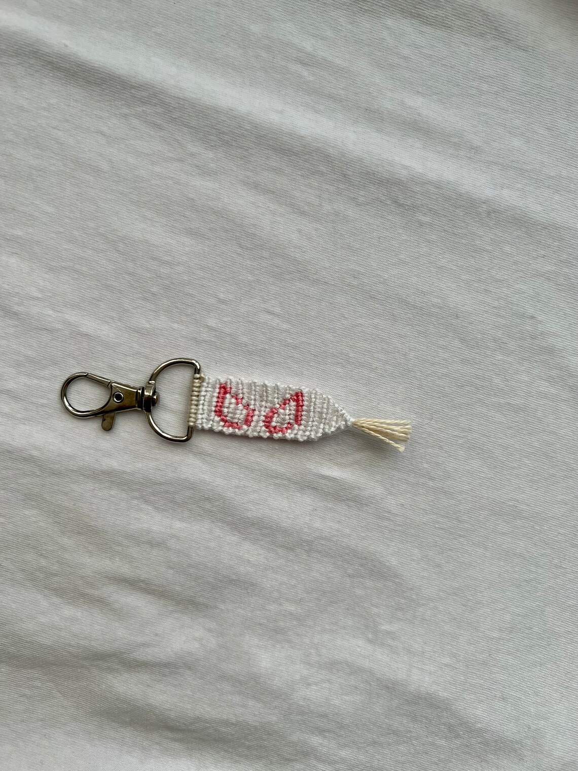 Handmade Spiderman Keychain Black White Red Knitted Keychain Braided ...