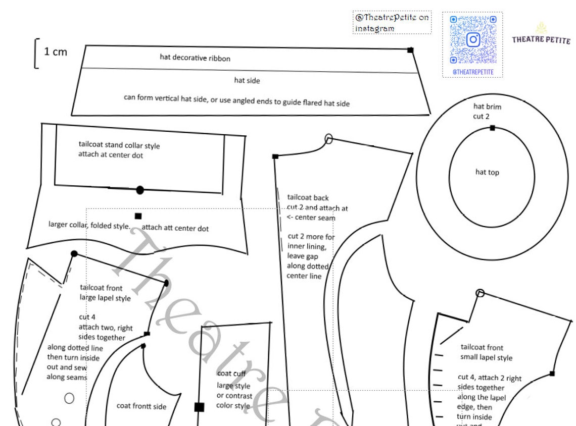 PDF Pattern for Ken Doll Regency Tailcoat Suit and Top Hat - Etsy