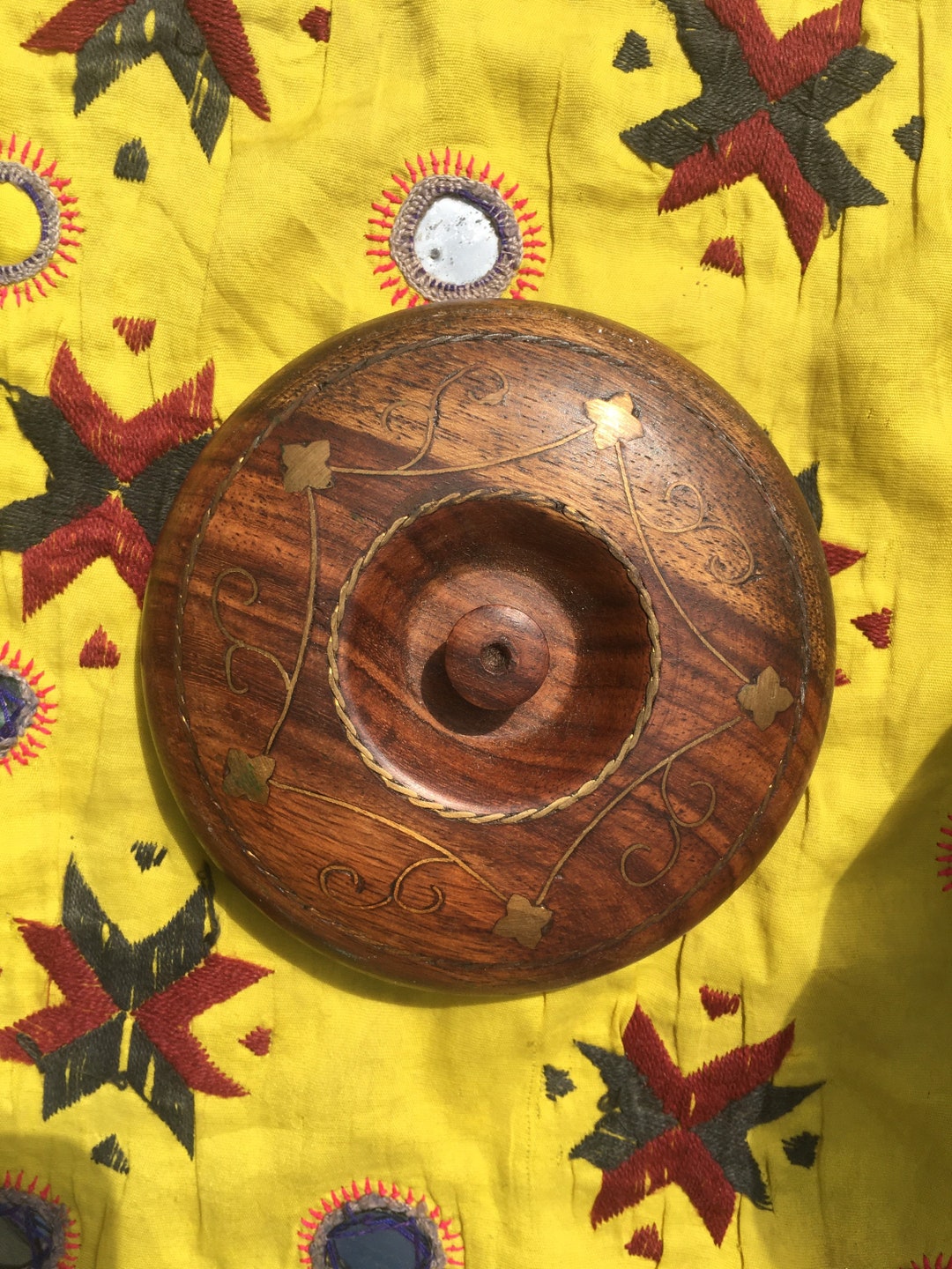 Spice/storage Jar and Lid Wood Engraved With Gold Inlay. - Etsy