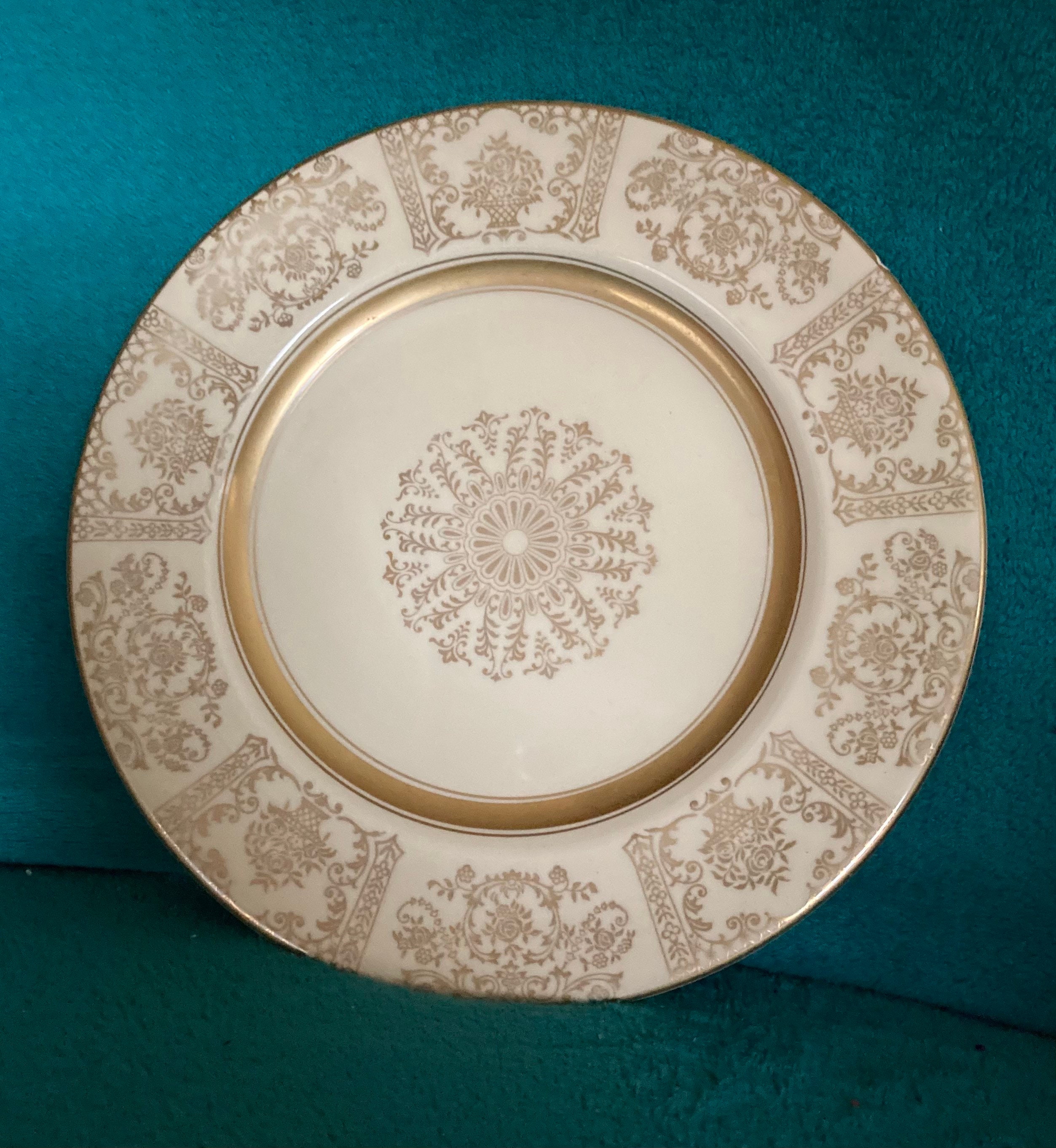 Johnson & Bros victorian Gold Filigree Plate 1930s - Etsy UK