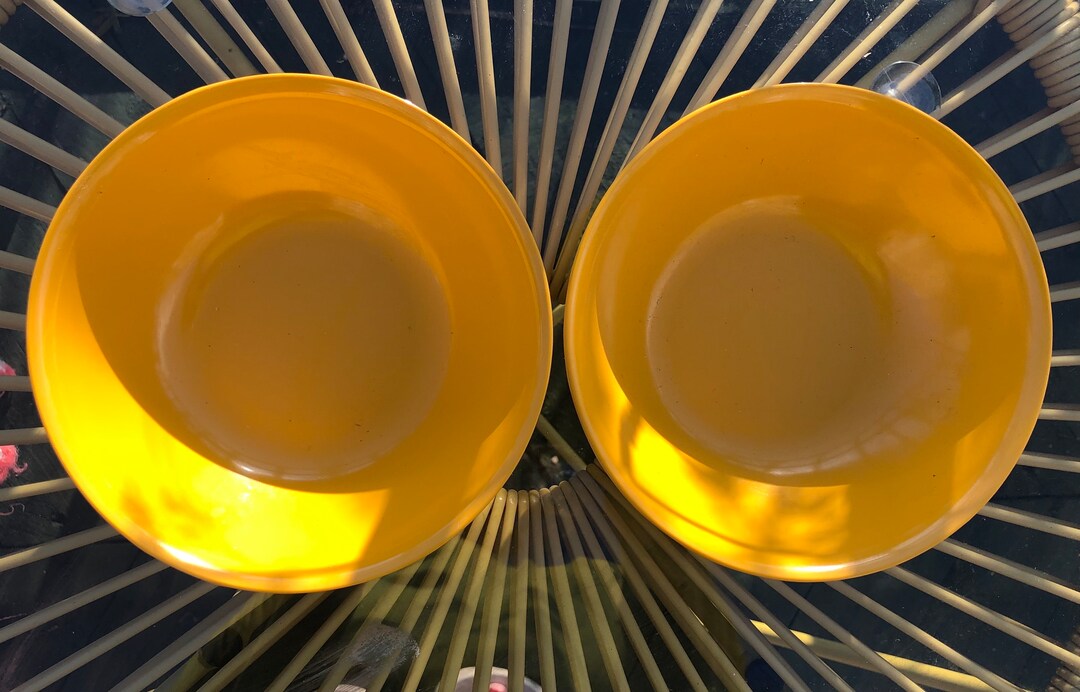 Melaware Yellow Bowls - Melamine VW Camper Van 1950s. - Etsy