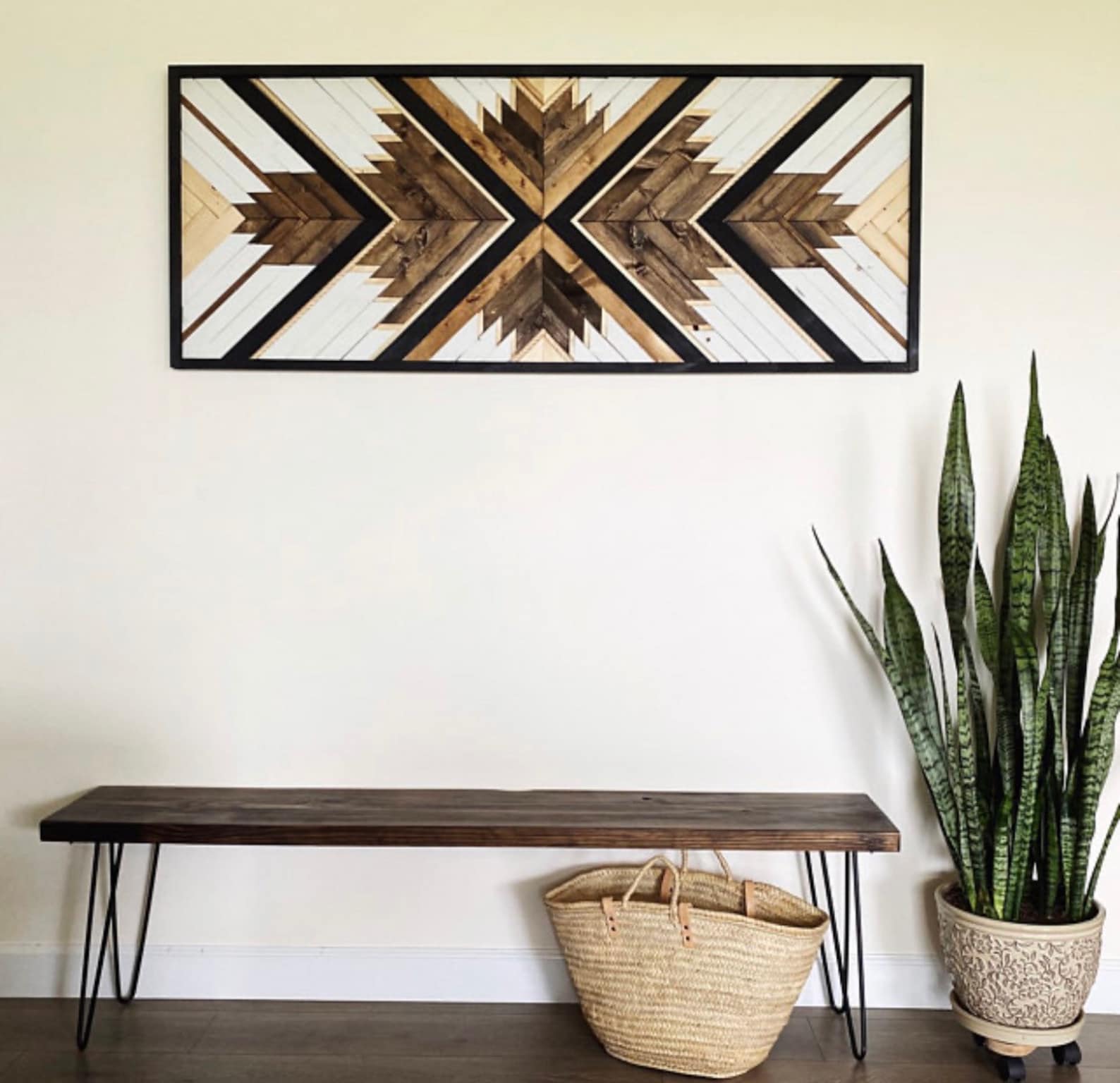 Willow Geometric Wood Wall Art Wood Wall Art Geometric Art - Etsy