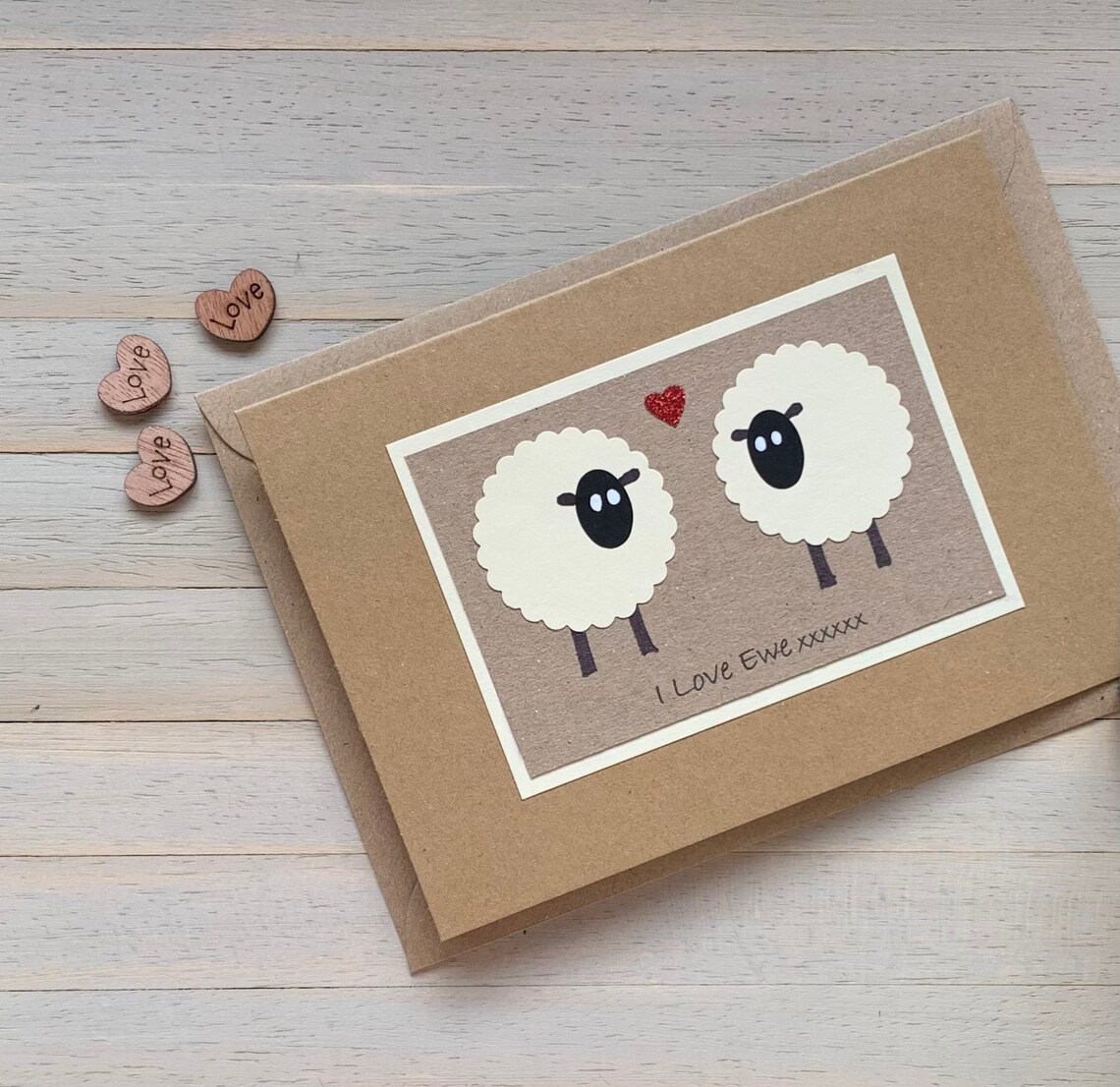 Sheep Ewe Gift Card for Any Occasion. Cute Handmade Card With - Etsy