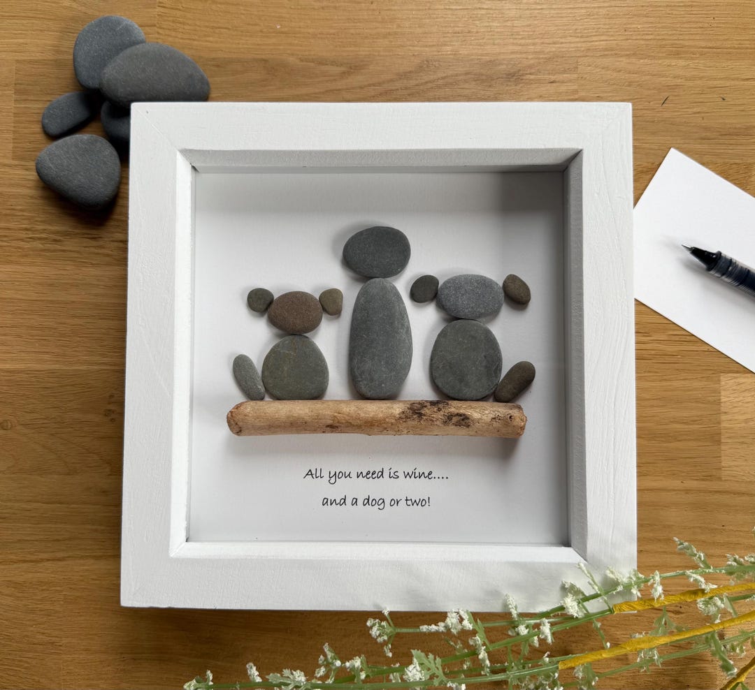 Personalized Pet Pebble Art: Handmade Dog & Family Keepsake - Etsy UK