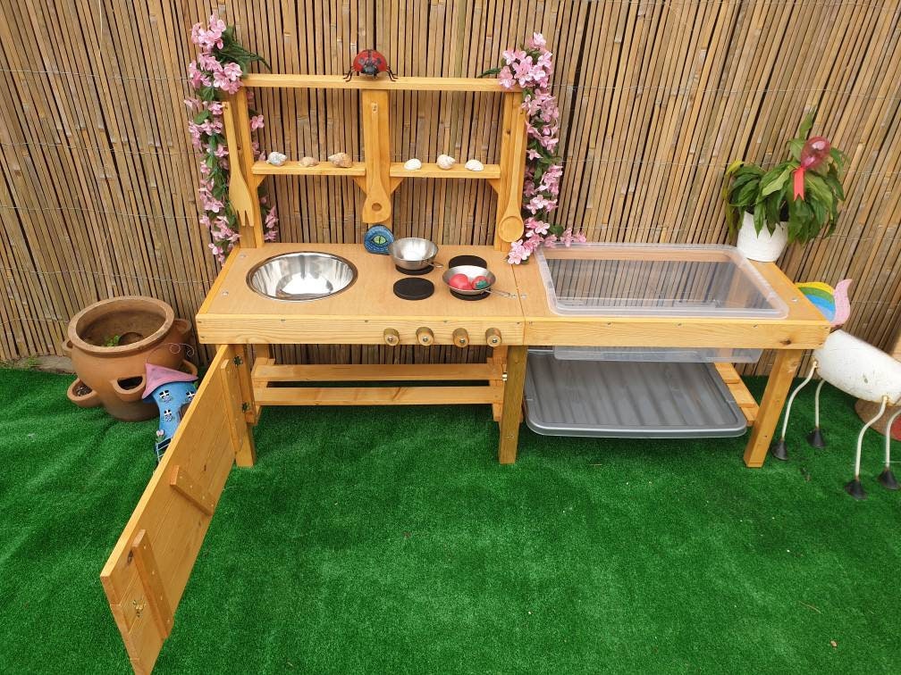 Mud Kitchen With Water/sand Table - Etsy UK