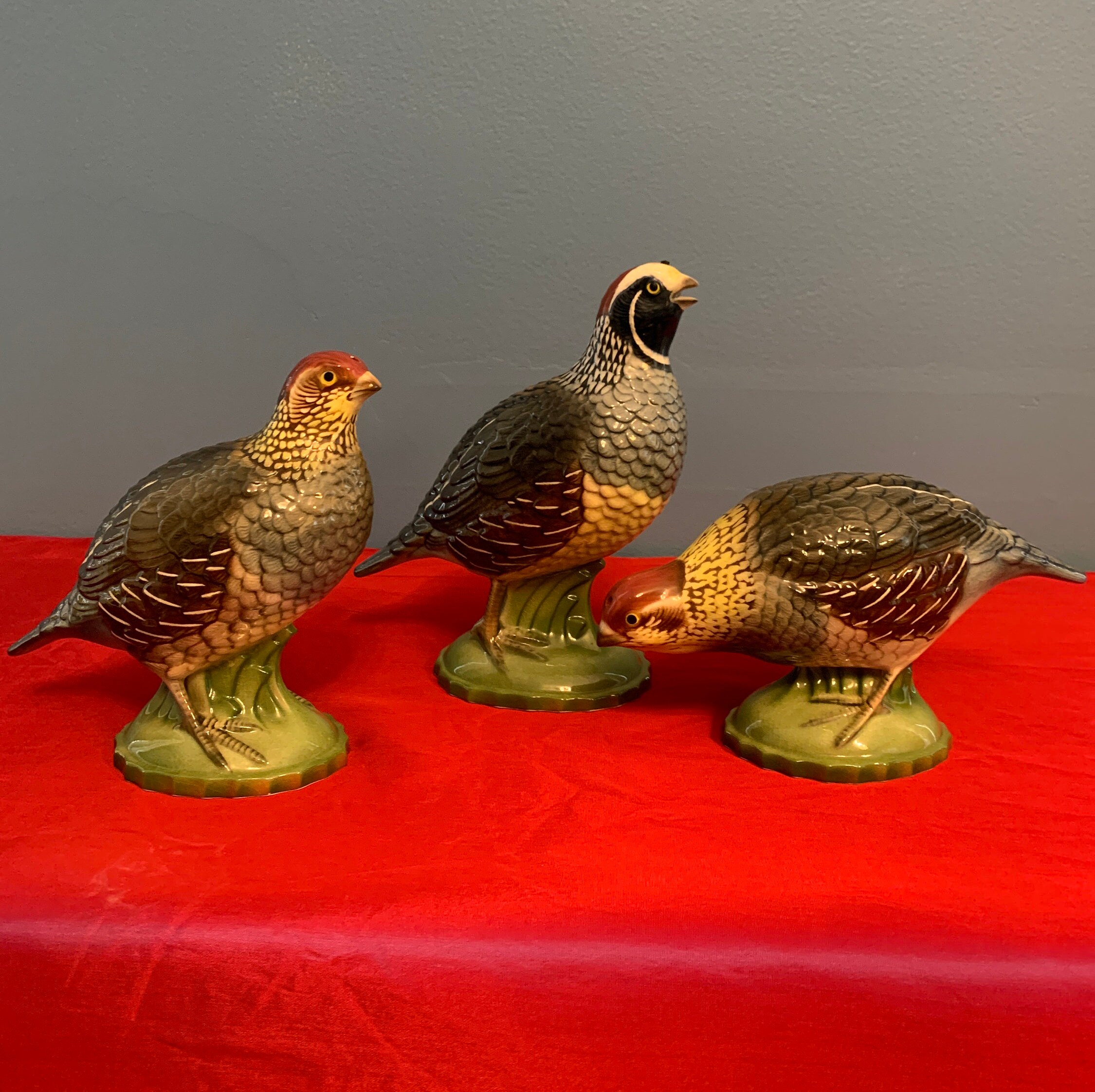 1950 Ball Brothers Art Ware Ceramic Quail - Set of 3 - Etsy