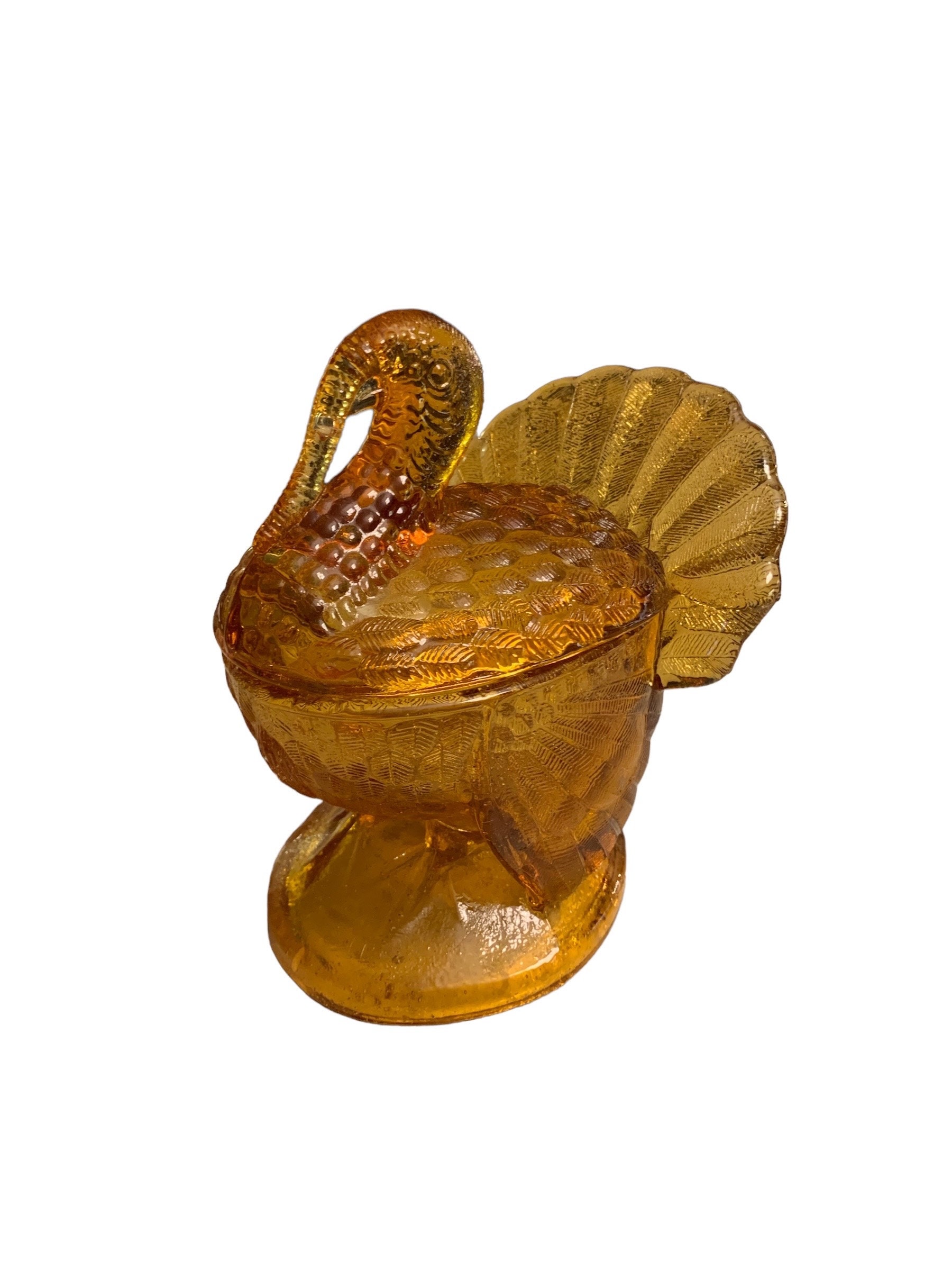 Vintage L E Smith Glass Turkey - Etsy