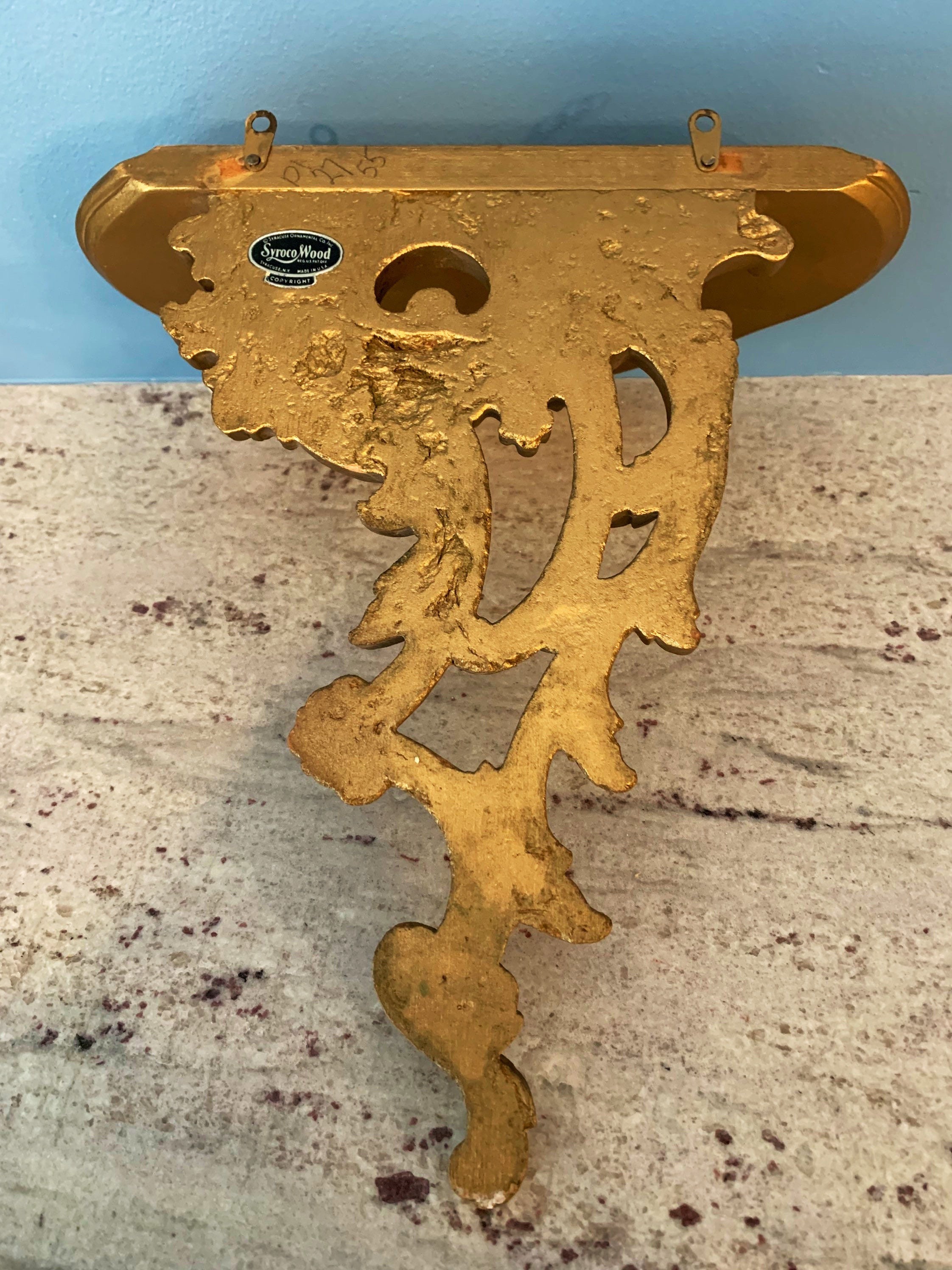 Syroco Wood Wall Shelf - Etsy