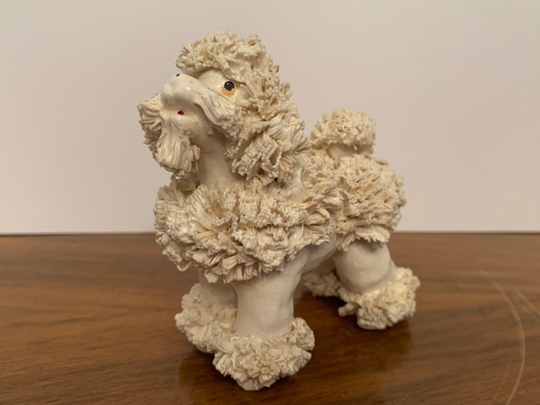 Vintage Ceramic Poodle Figurine by Lefton - Etsy