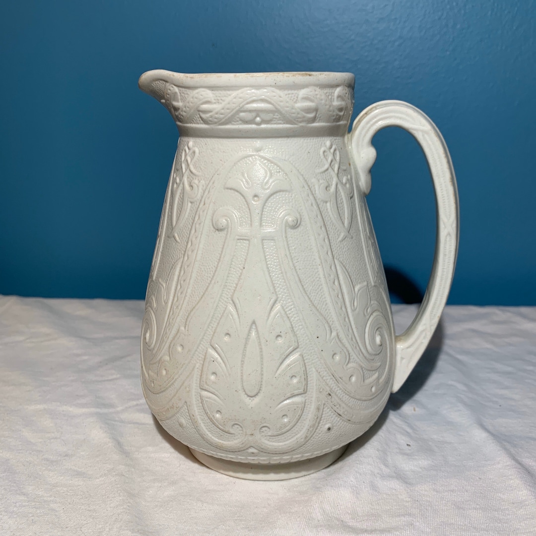 Antique Copeland Salt Glazed Pitcher - Etsy