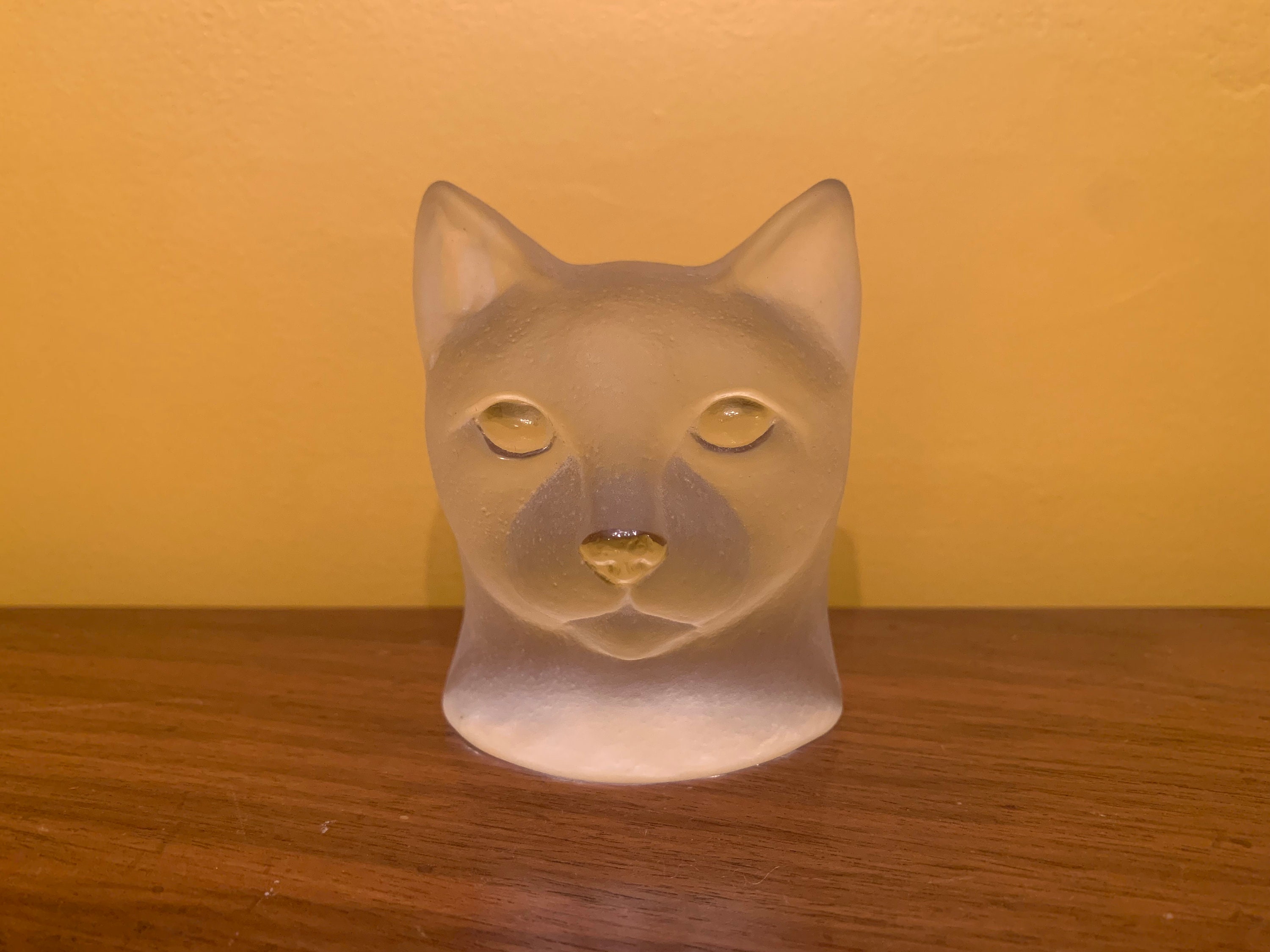 Swedish Crystal Cat Head - Etsy