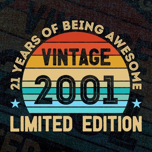 21 Years of Being Awesome Vintage Limited Edition Birthday - Etsy