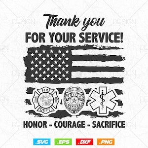 Thank You for Your Service Clipart - Etsy