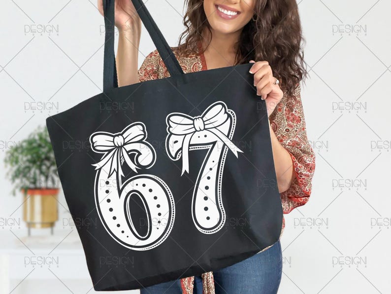 Six Seven Bow Svg, 67 Bows Svg, Funny Meme Design Png, Alpha Slang ...