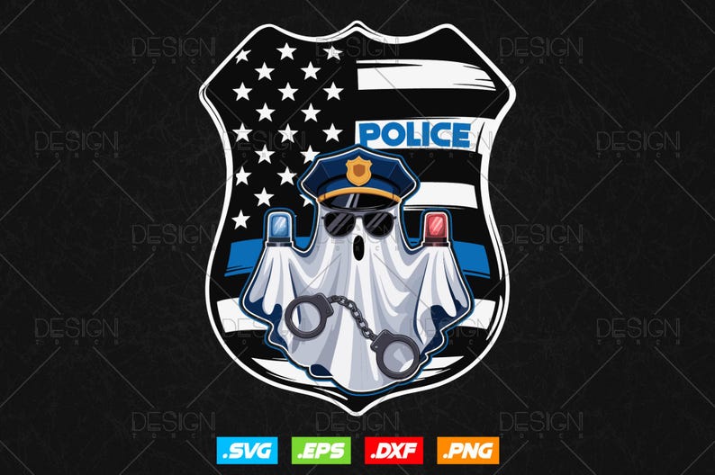 Back the Boo Ghost, Back the Blue Badge Reel, Police Halloween Svg, Law ...