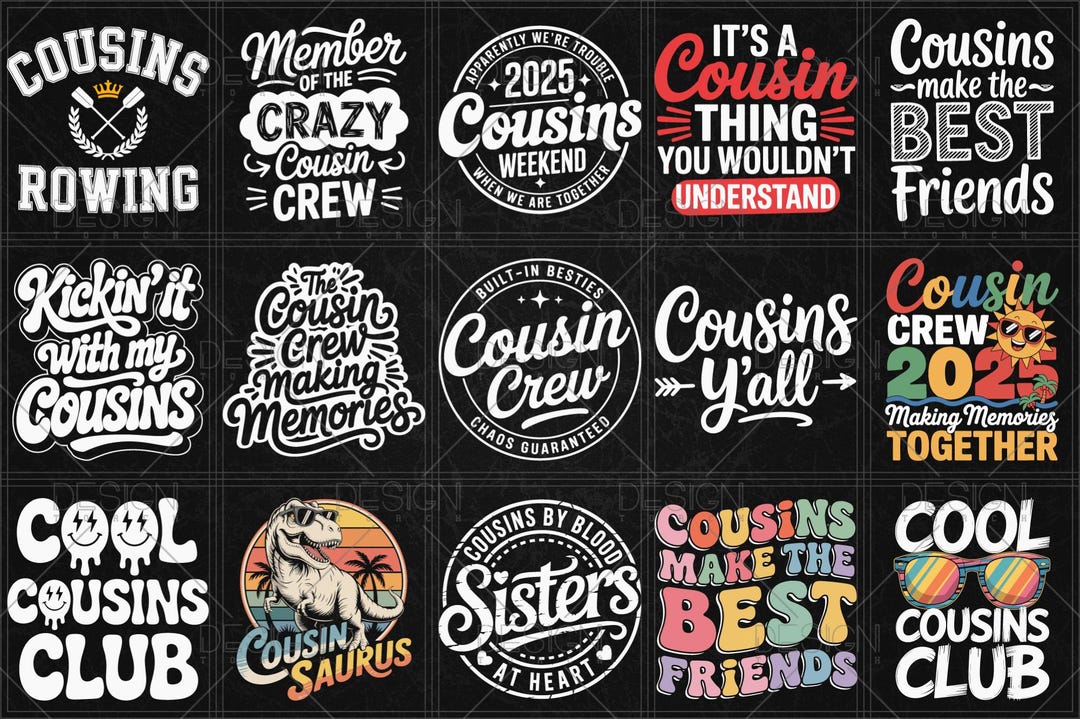 Cousin SVG Bundle, Cousins Matching Shirts, Team Conrad, Birthday Gift ...