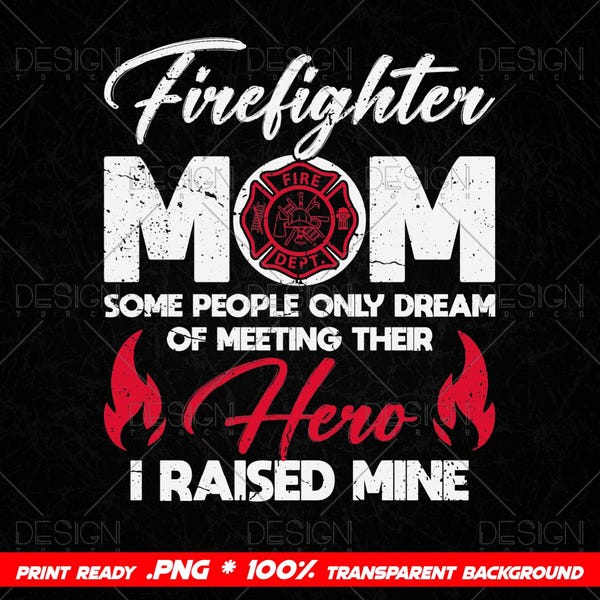 Firefighter Mom Design - Etsy UK