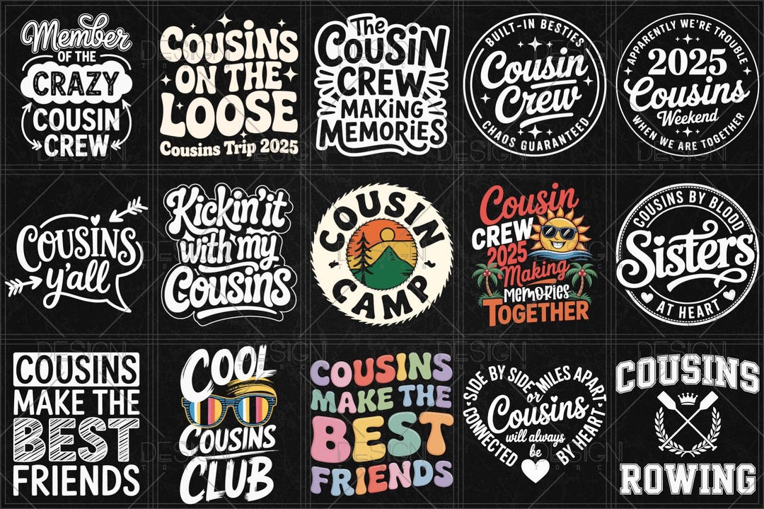 Cousin SVG Bundle, Cousins Matching Shirts, Cousins Trip Tshirts, Team ...