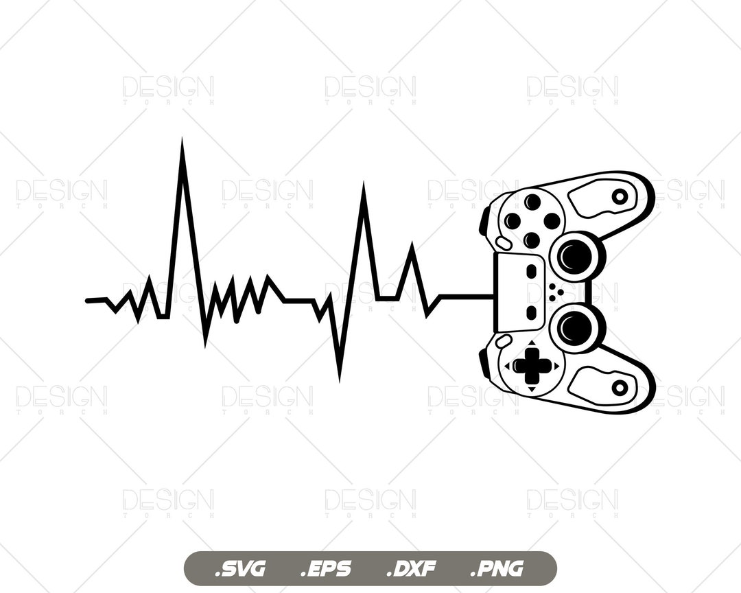 Gamer Heartbeat Video Game Lover Gift T-shirt Design, Video Games Svg ...