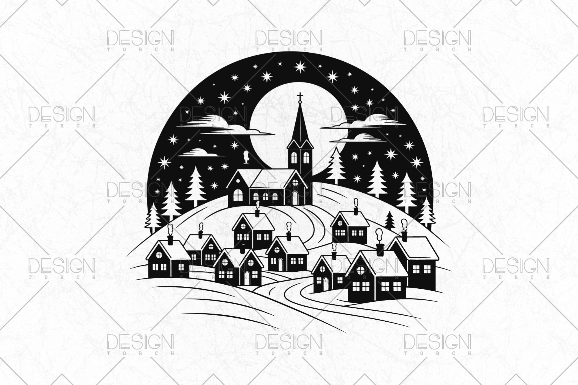 Christmas Winter Scene Svg Bundle, Christmas Decoration, Christmas Tree ...