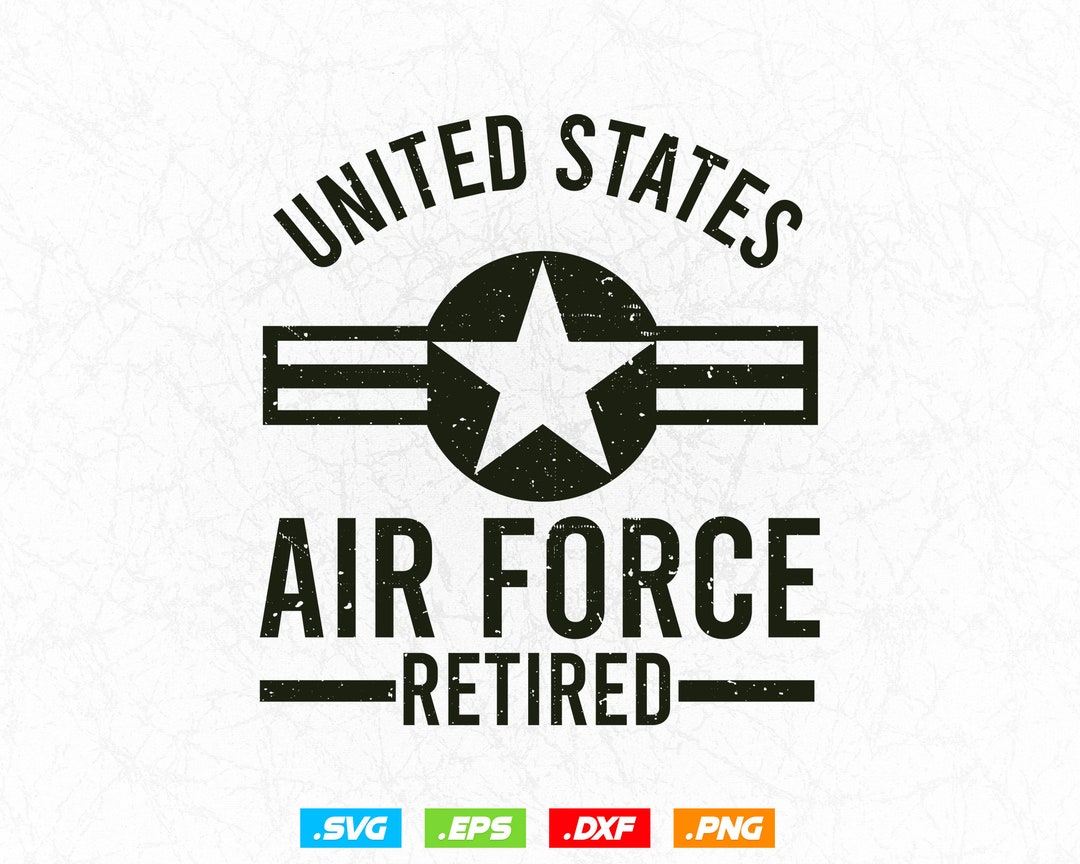 United States Retired Air Force Military Retirement Svg Png, US Air ...