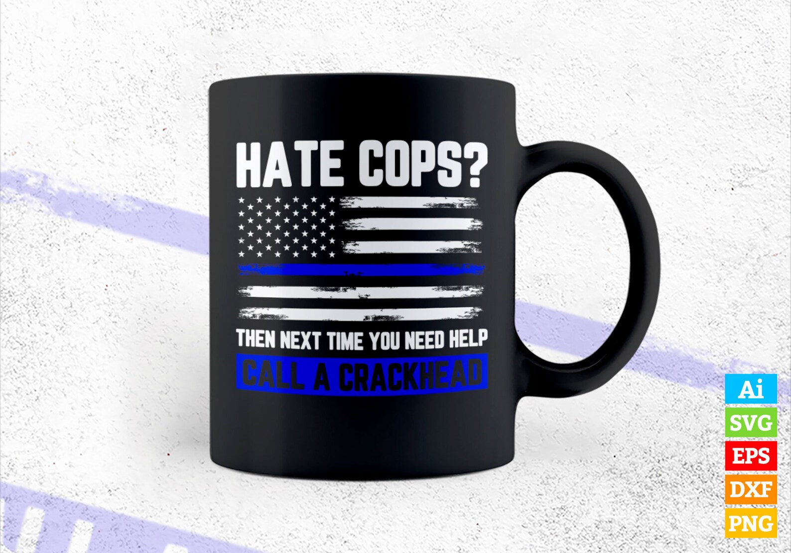 Funny Cop Saying Thin Blue Line American Flag Police Officer | Etsy