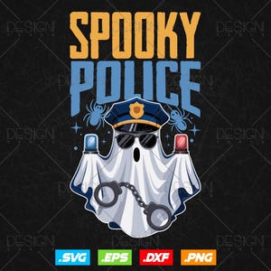 Police Halloween Svg, Spooky Police Png, Funny Police Gifts, Back the ...