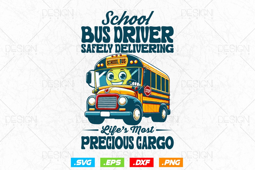 School Bus Driver Svg Png, Fathers Day Svg, Bus Driver Gifts, Safely ...