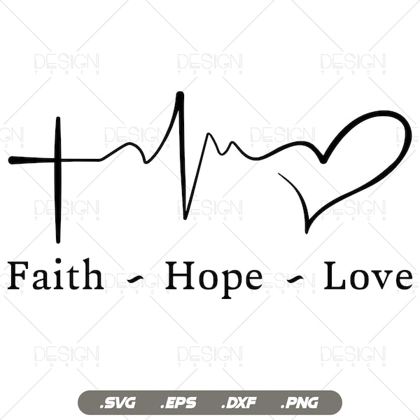 Faith Hope Love Hearts Svg - Etsy