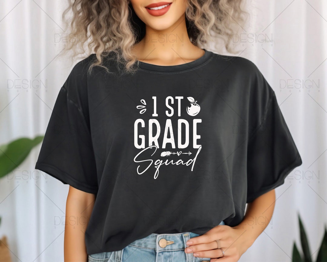 1st Grade Squad Svg Png Files, Back to School, First Grade Teacher ...