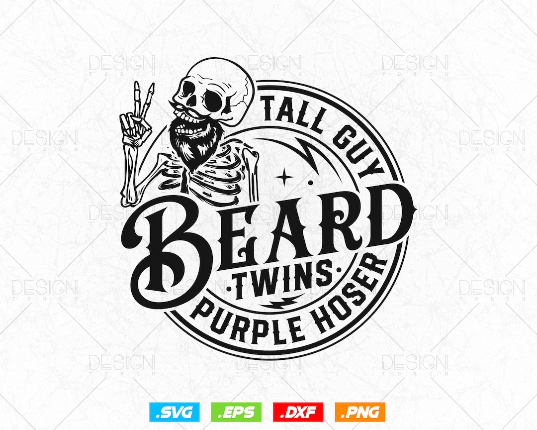 Tall Guy Beard Twins Purple Hoser Svg Png Perfect for Kids - Etsy
