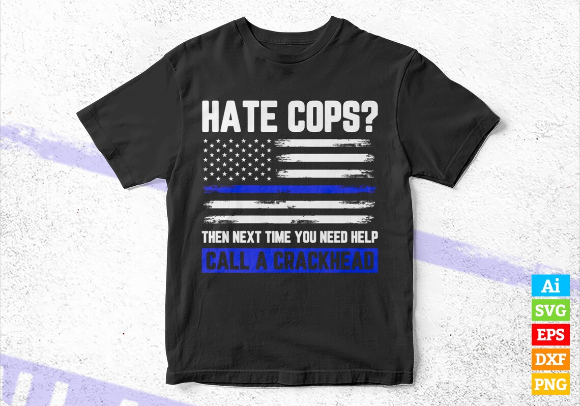 Funny Cop Saying Thin Blue Line American Flag Police Officer | Etsy