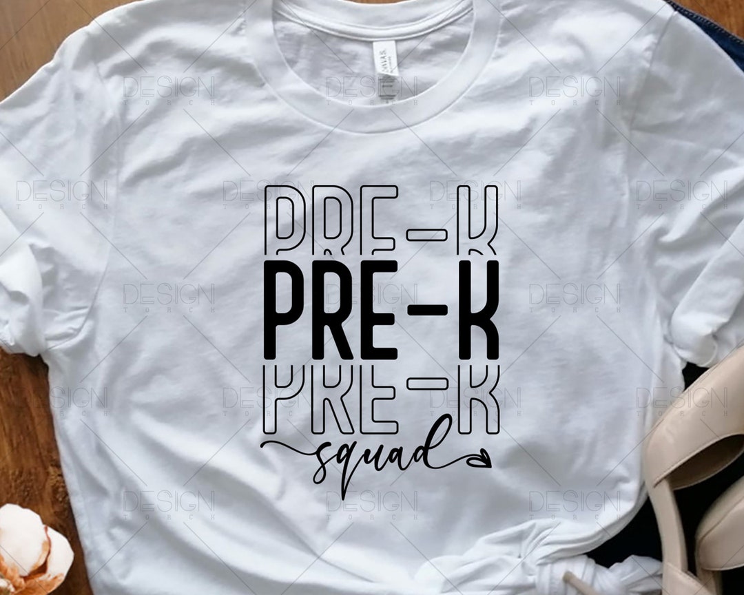 Pre-k Squad Svg Png Files Back to School Pre K Teacher - Etsy