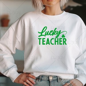 Lucky Teacher Svg Png Files for St Patricks Day, Lucky Svg, Irish Svg ...