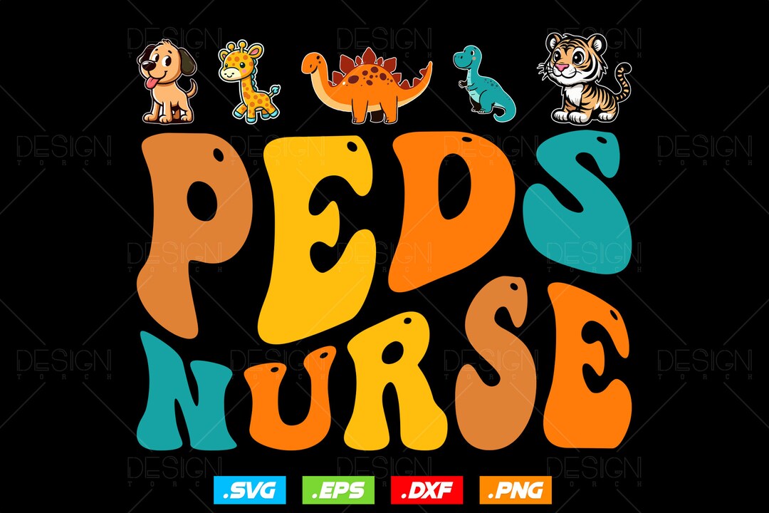 PEDS Nurse Svg Png, Pediatrics Nurse Svg, Wavy Text Font Svg, Nurse Svg ...