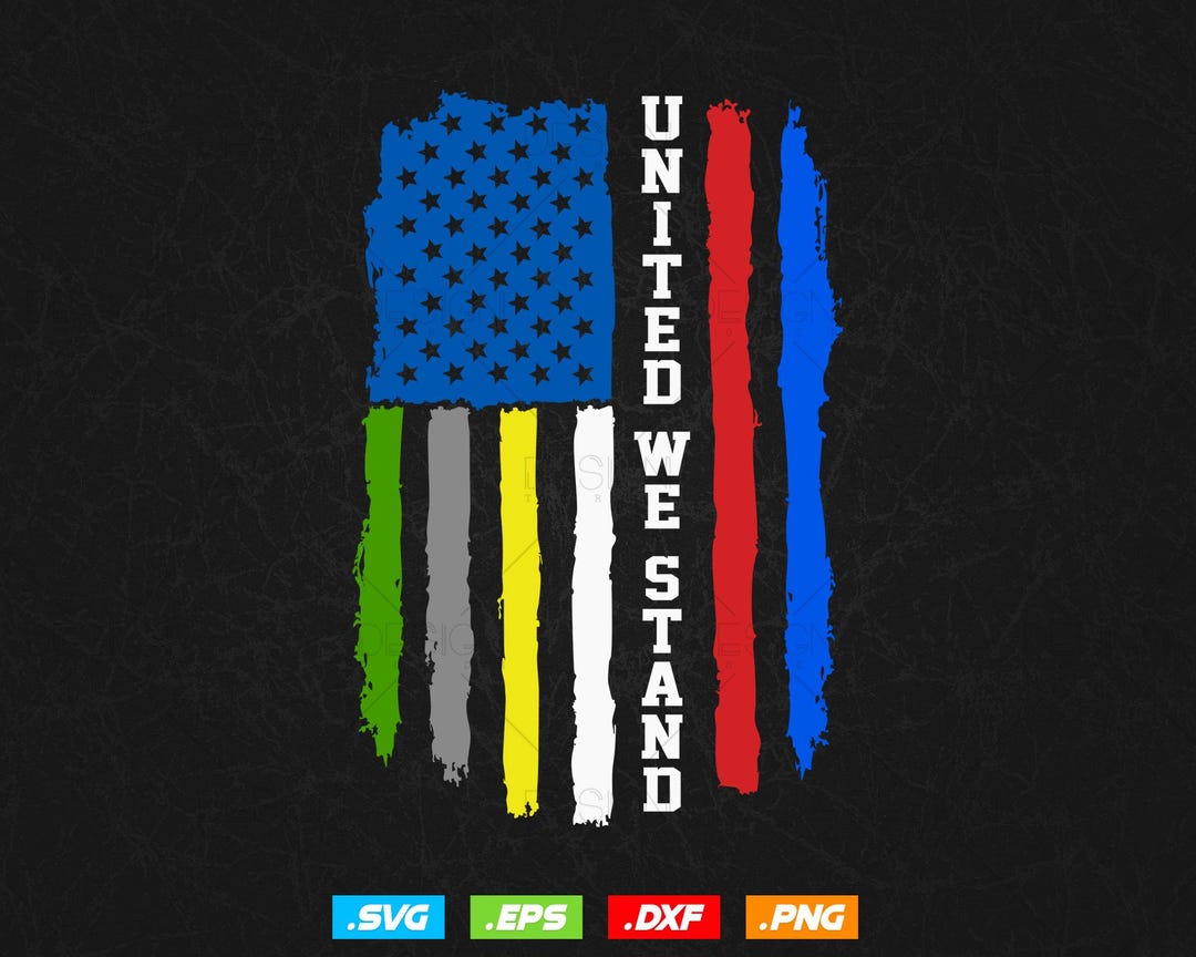 First Responder Thin Line Patriotic American Flag SVG PNG, Emergency ...