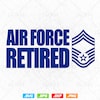 Master Sergeant Retired Air Force Military Retirement Svg Png, Fathers ...