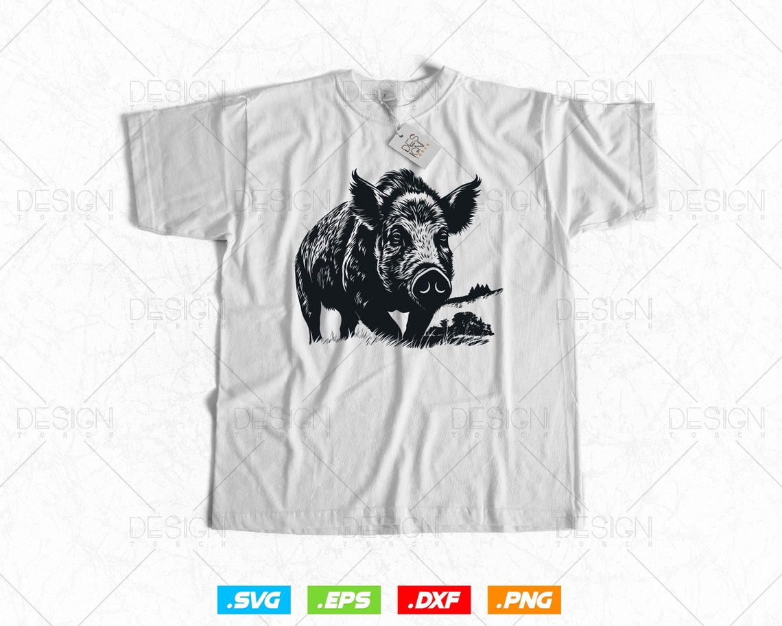 Wild Boar Hunter Pig Hog Hunting Svg Png, Outdoors Wild Boar Pig ...