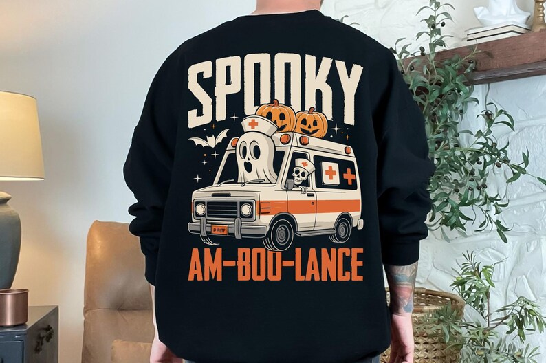 Ambulance Halloween Png, Spooky Am-boo-lance, First Responder Halloween ...