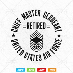 Chief Master Sergeant Retired Air Force Retirement Svg Png, USA Flag ...