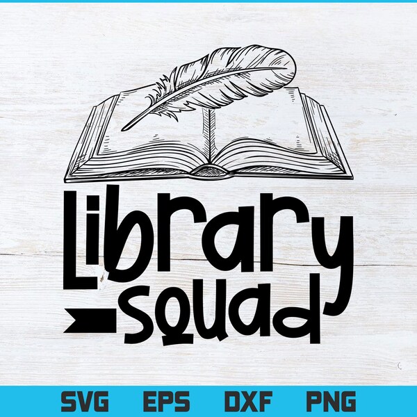 Library Squad Svg - Etsy