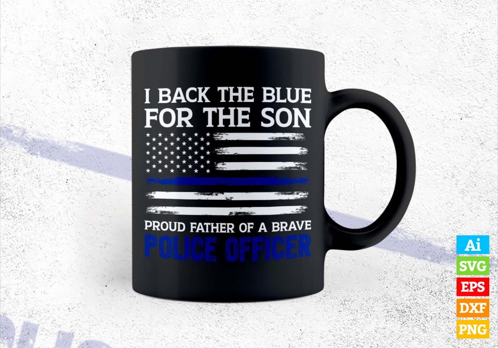 Thin Blue Line Proud Father of Police Officer Son Father's - Etsy