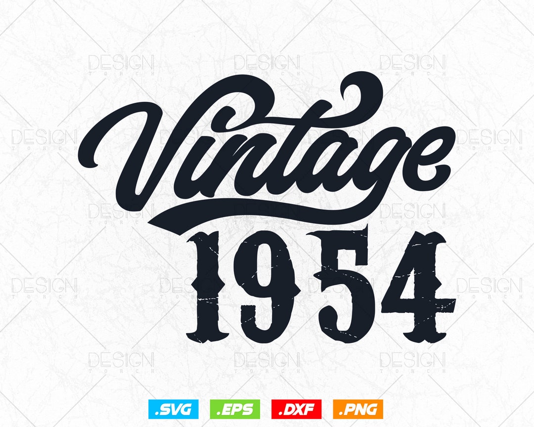 Vintage 1954 Birthday Svg Png, 70th Birthday Svg, Vintage 1954 Shirt ...