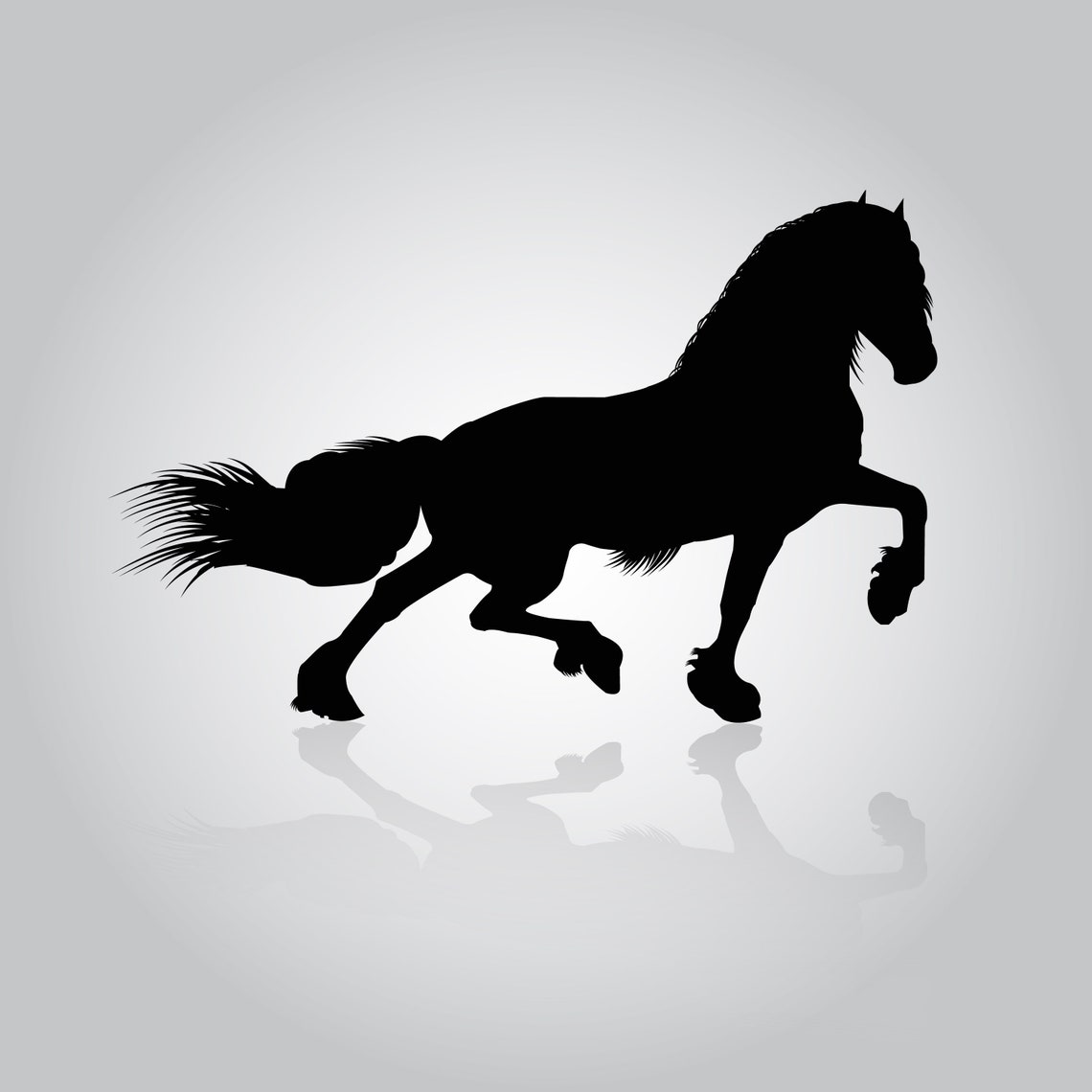 Pferde Silhouette Vektor Svg laufende Pferde Svg | Etsy.de