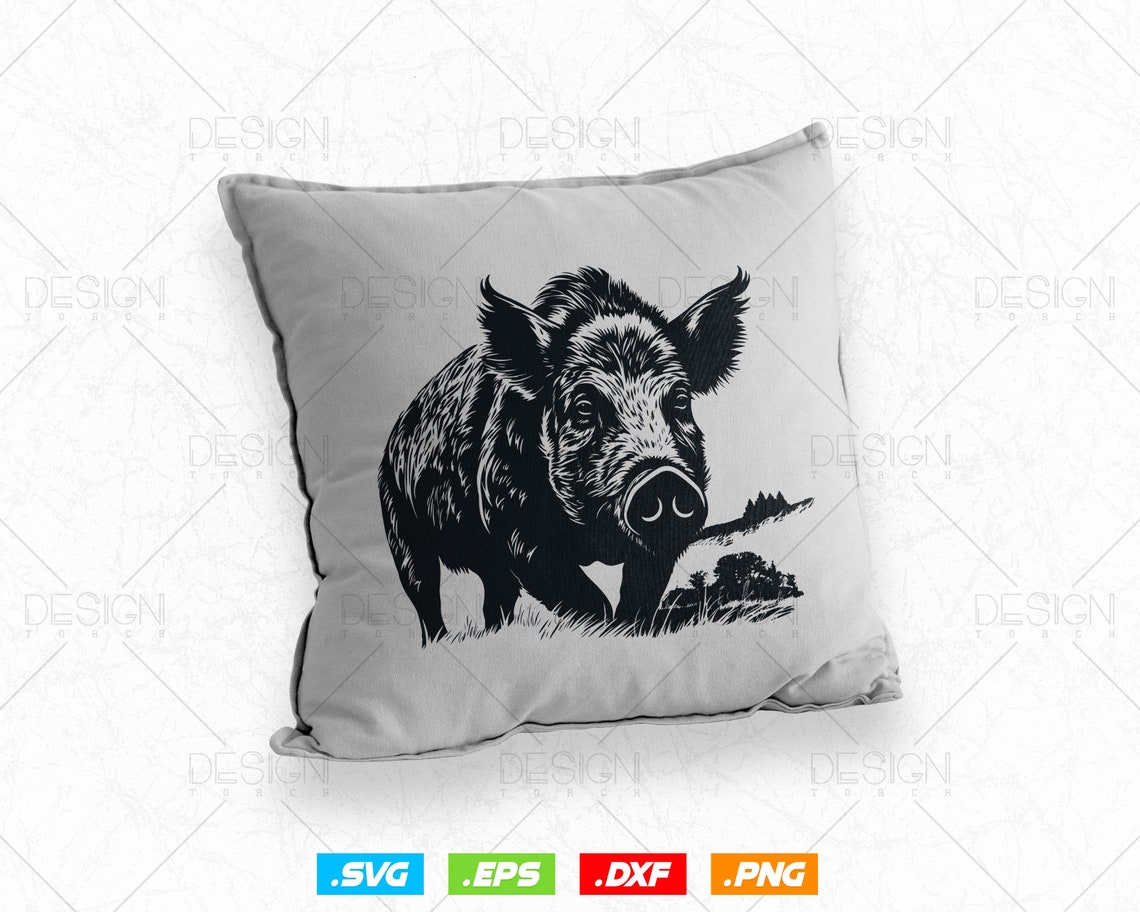 Wild Boar Hunter Pig Hog Hunting Svg Png, Outdoors Wild Boar Pig ...
