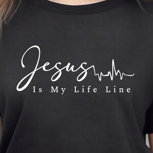 Jesus is My Life Line Svg Png Files, Christian Heartbeat Svg, Faith ...