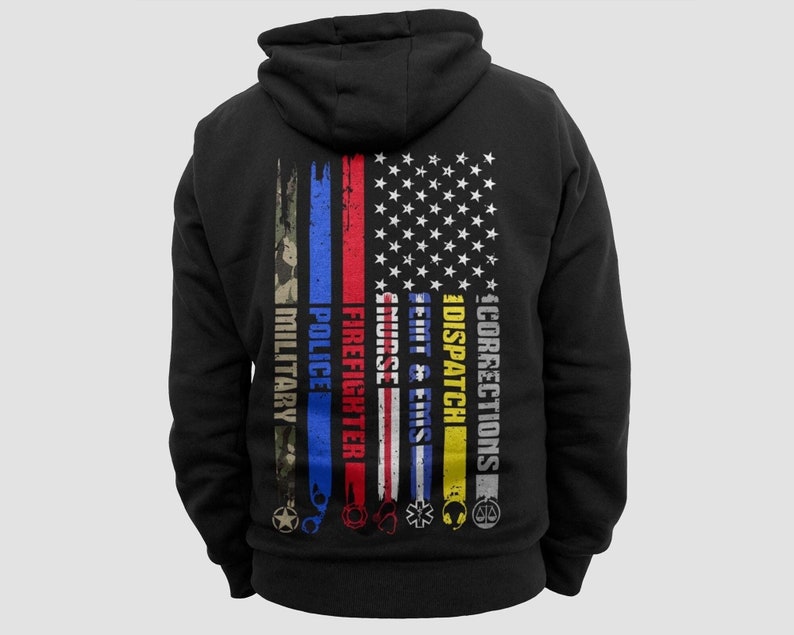 First Responders Hero Flag Nurse EMS Police Fire Military Vector T ...